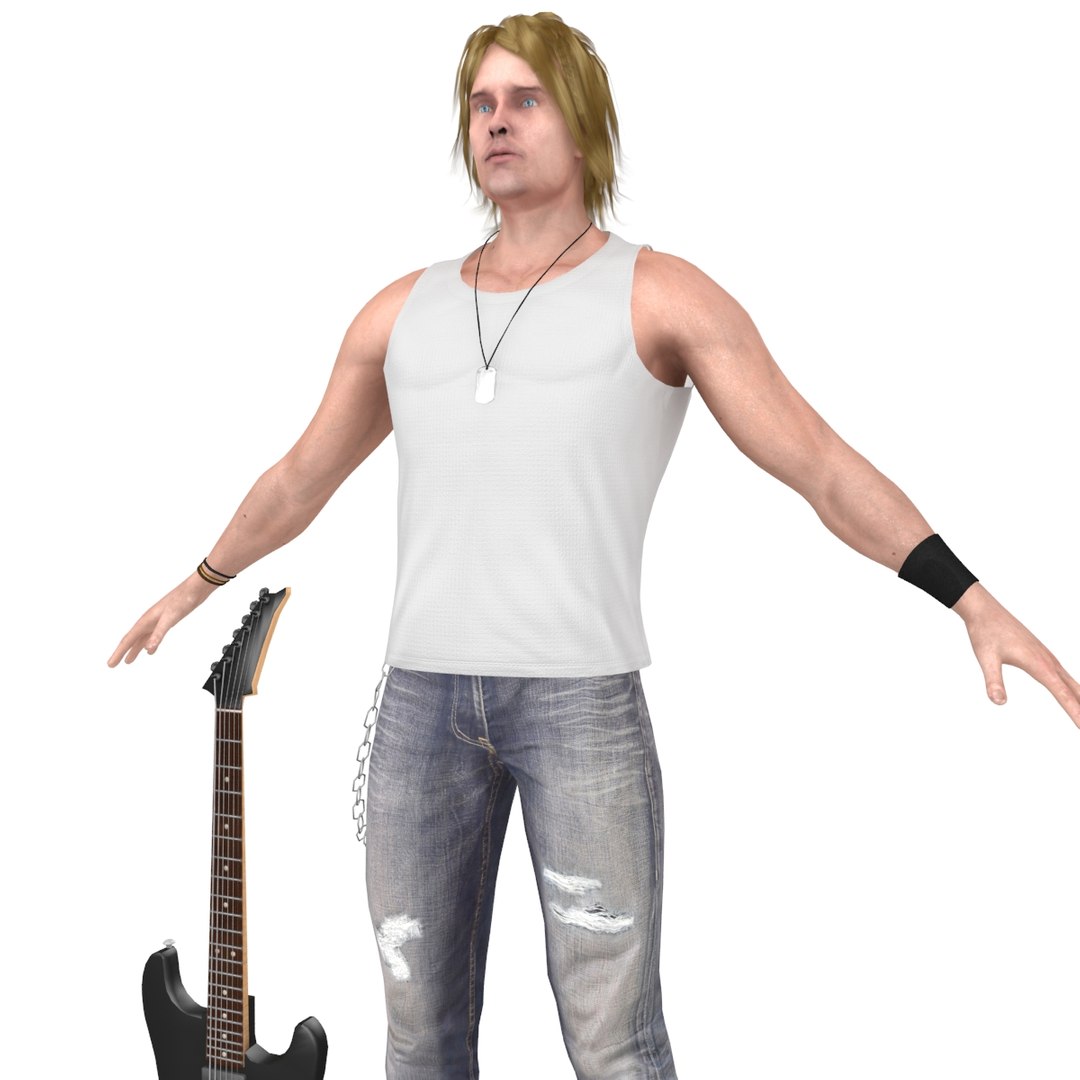 3D rockstar guitar microphone - TurboSquid 1326675