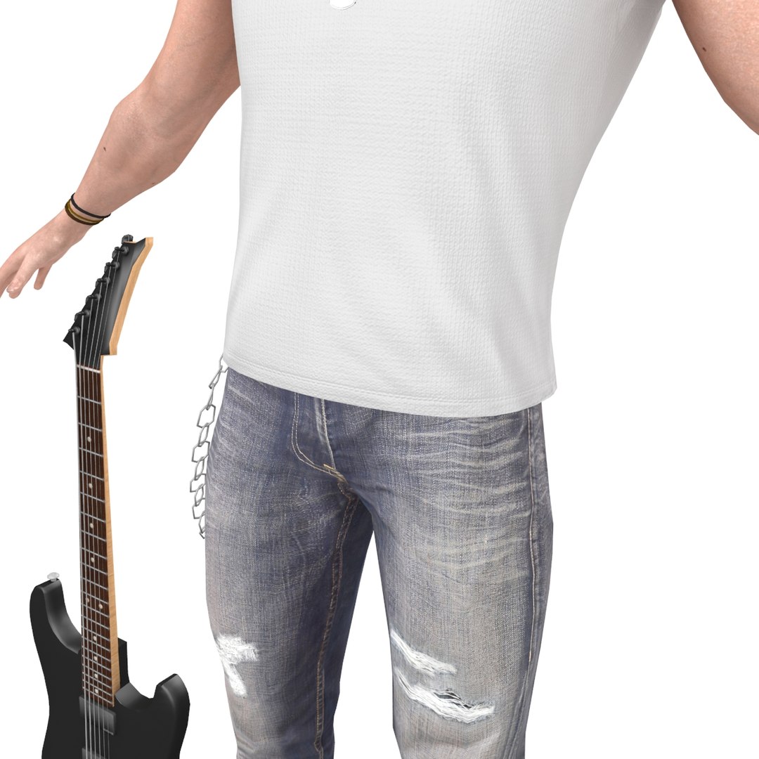 3D rockstar guitar microphone - TurboSquid 1326675