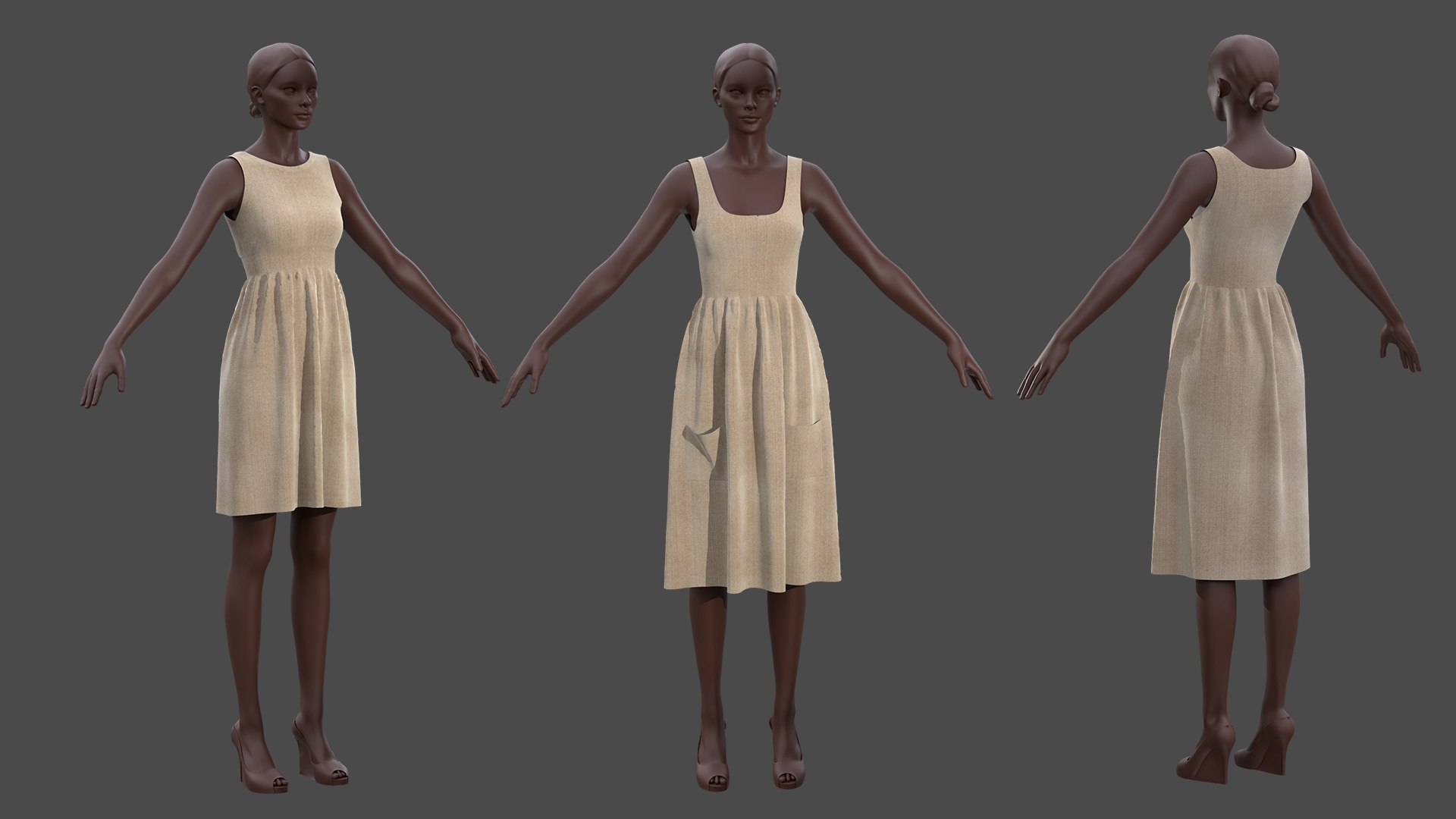 10 Female Dress model - TurboSquid 2078221