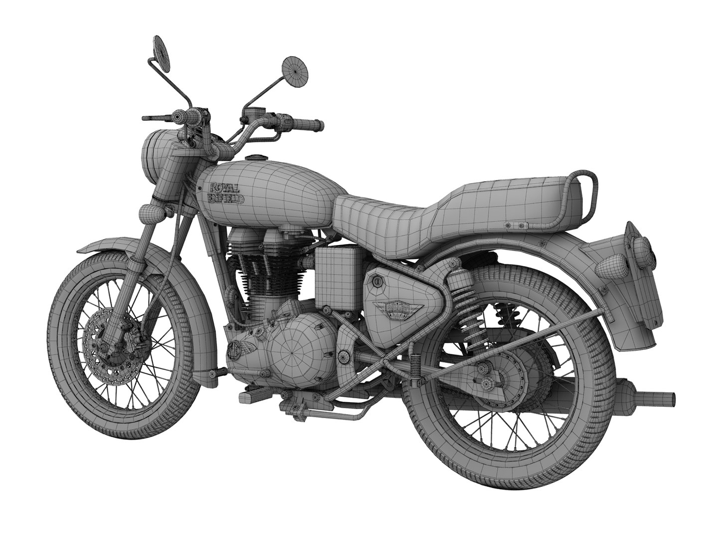 3d Royal Enfield Bullet Electra Model