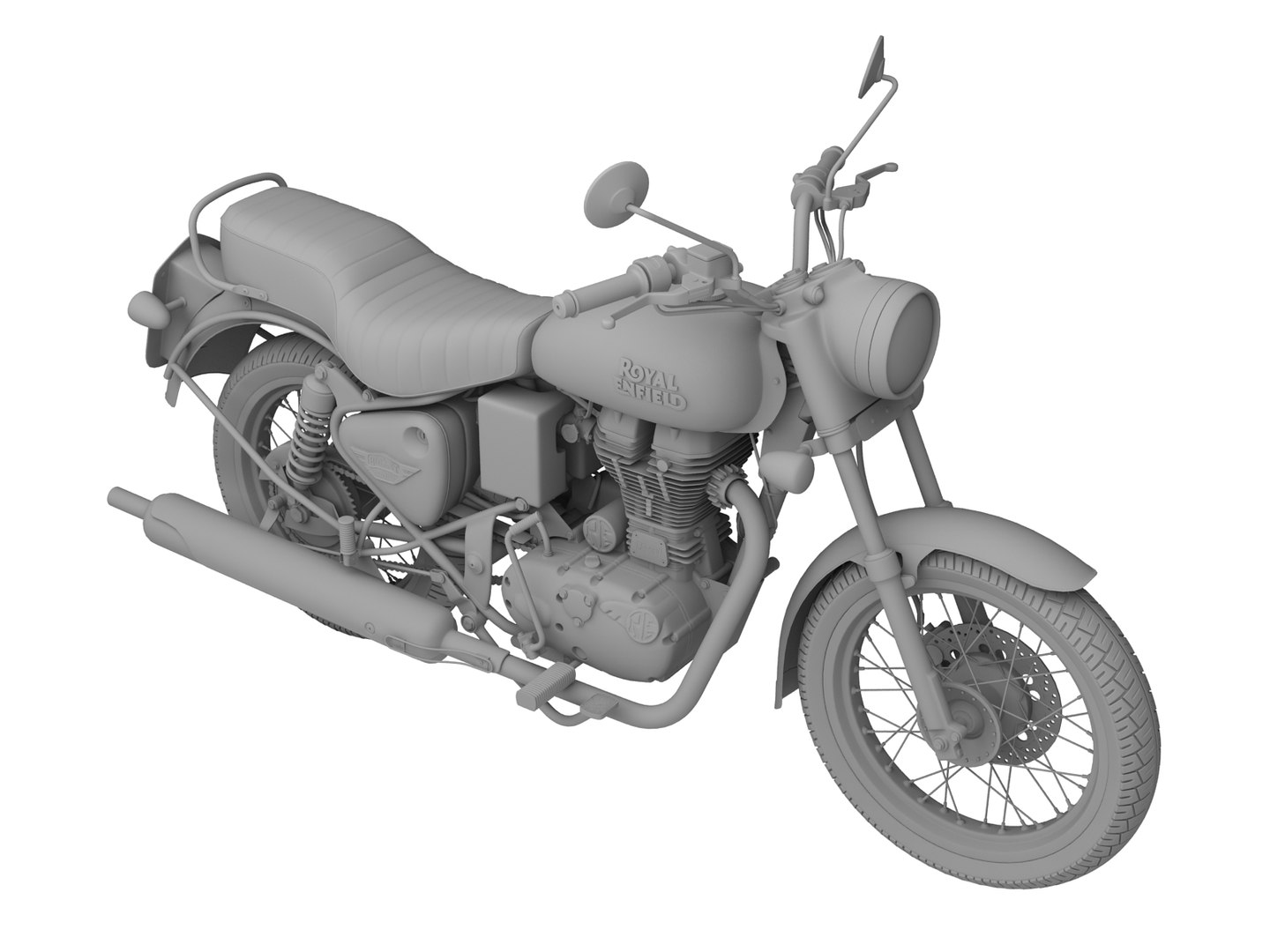 3d Royal Enfield Bullet Electra Model