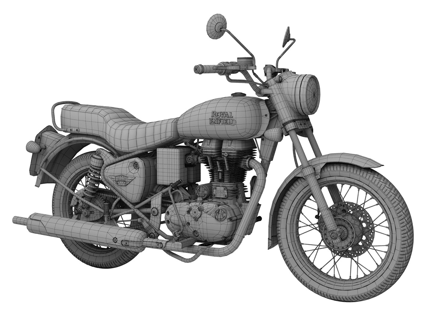 3d Royal Enfield Bullet Electra Model