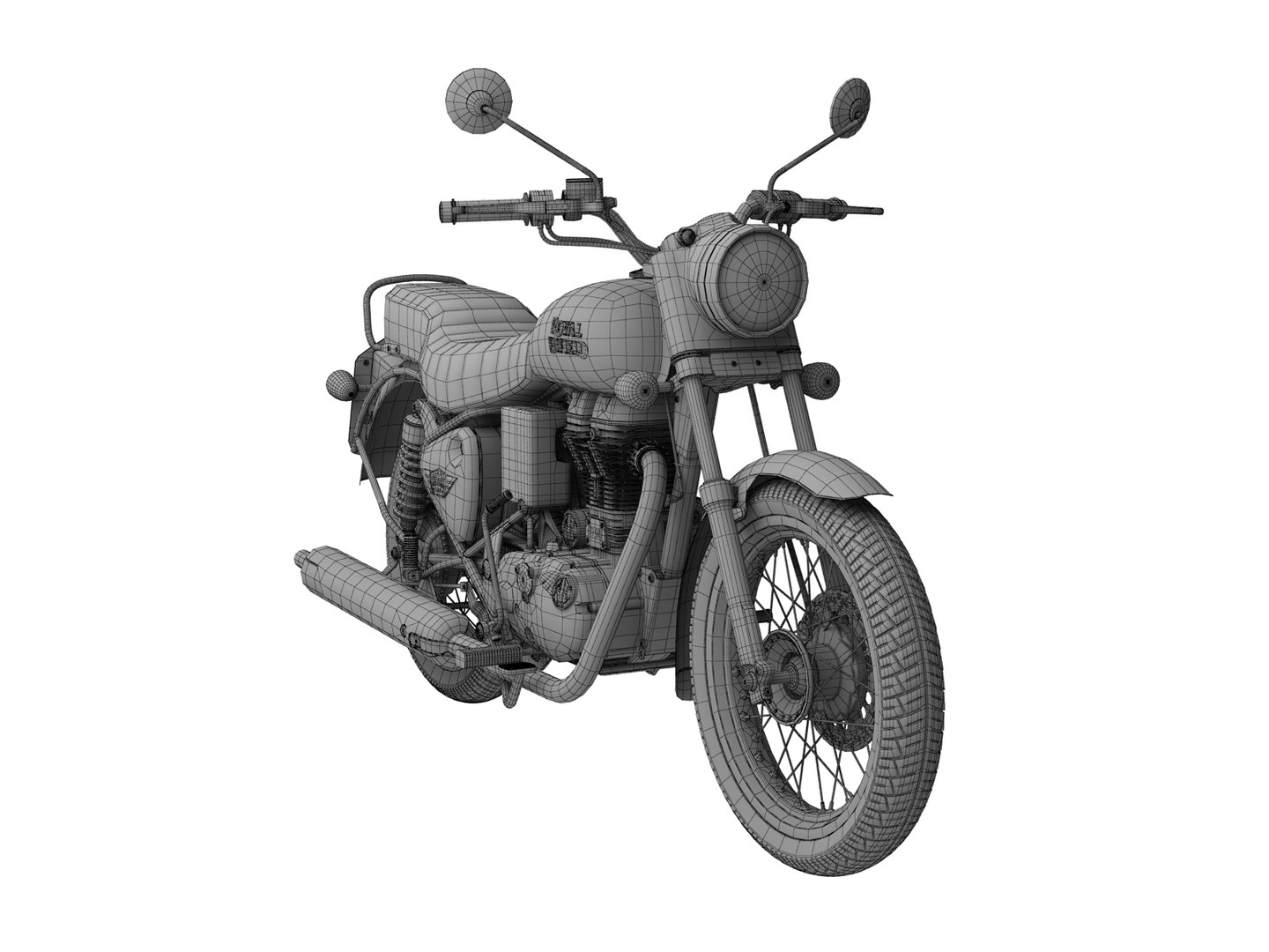 3d Royal Enfield Bullet Electra Model