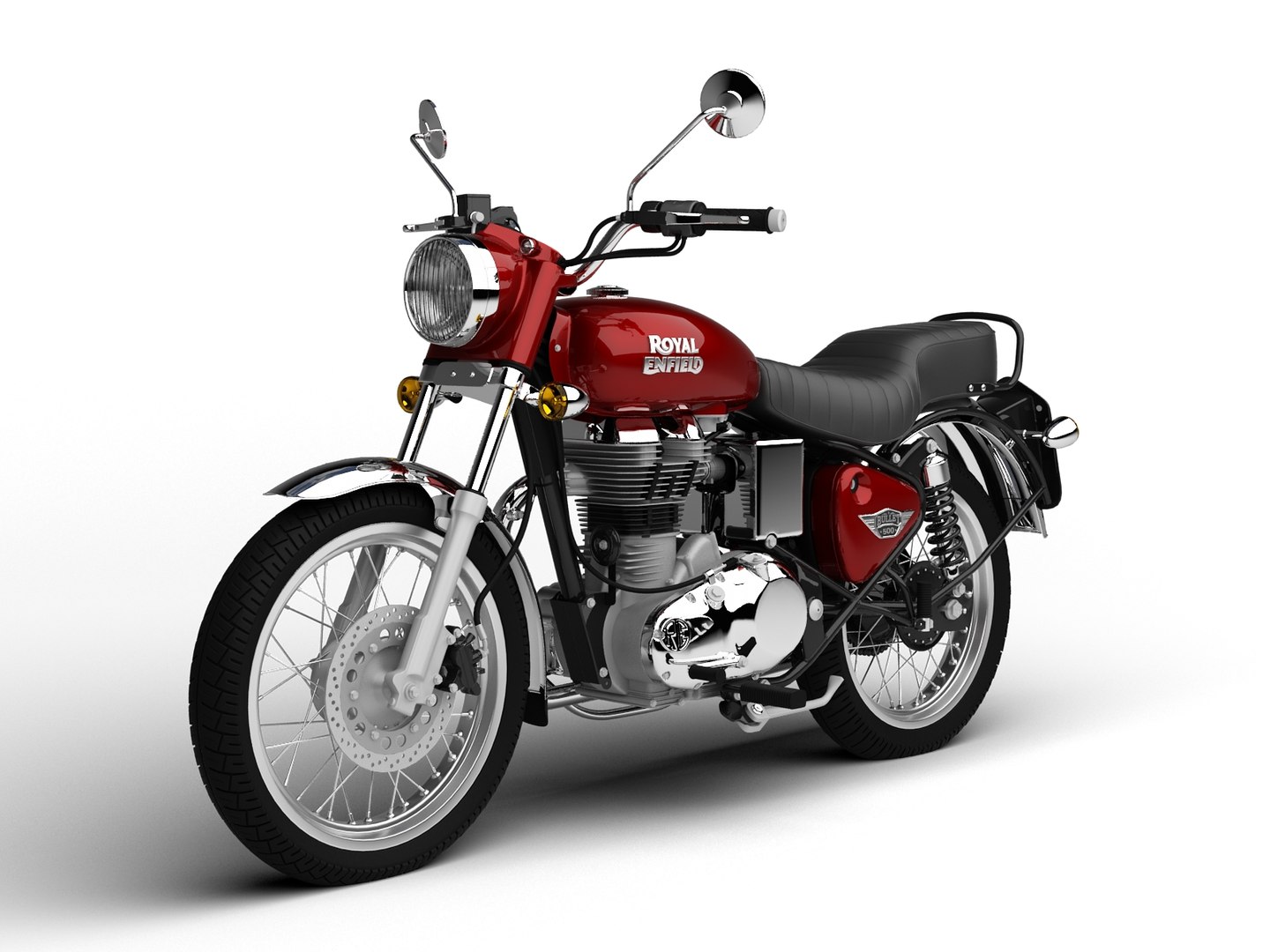 3d Royal Enfield Bullet Electra Model