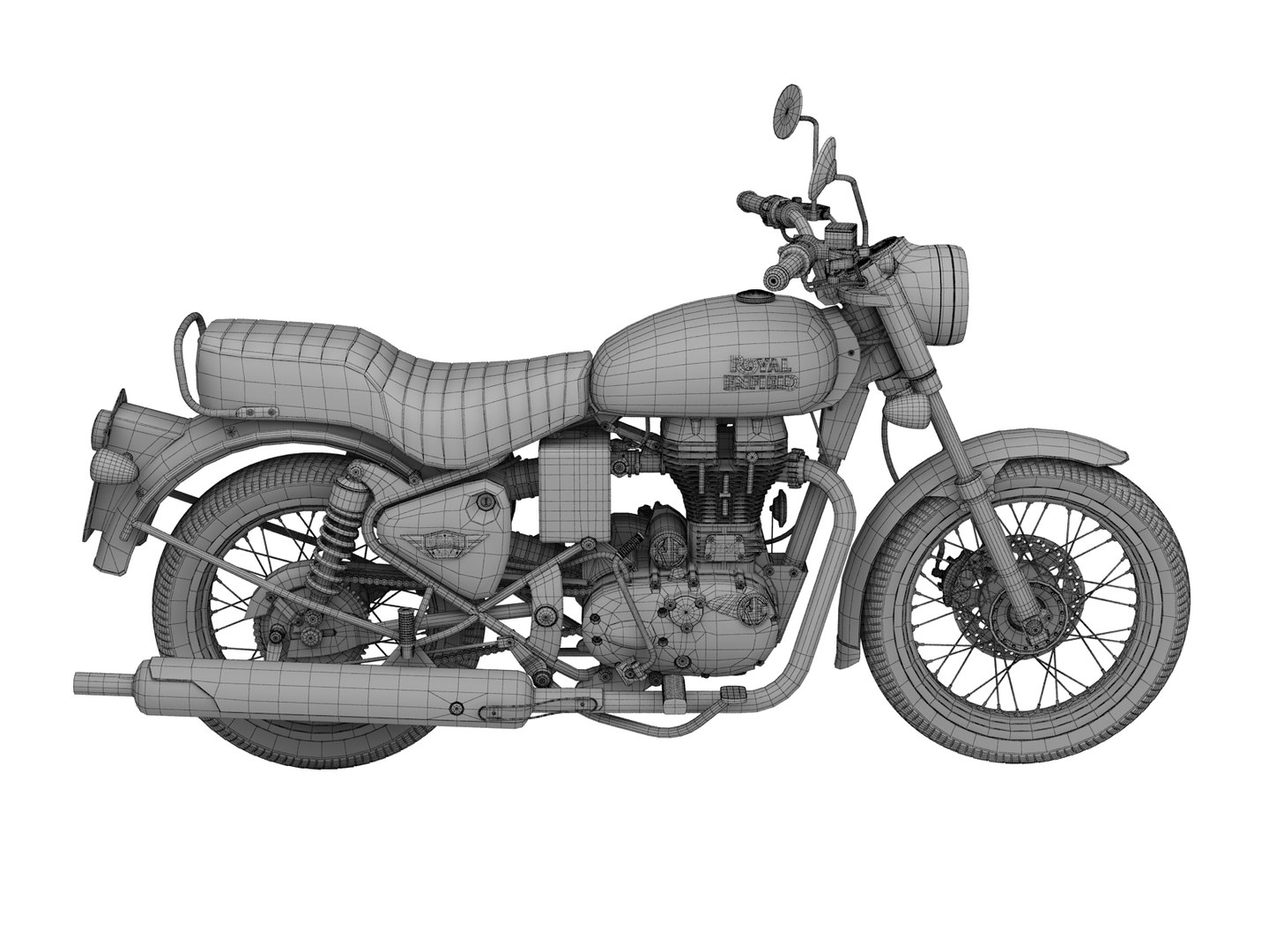 3d Royal Enfield Bullet Electra Model