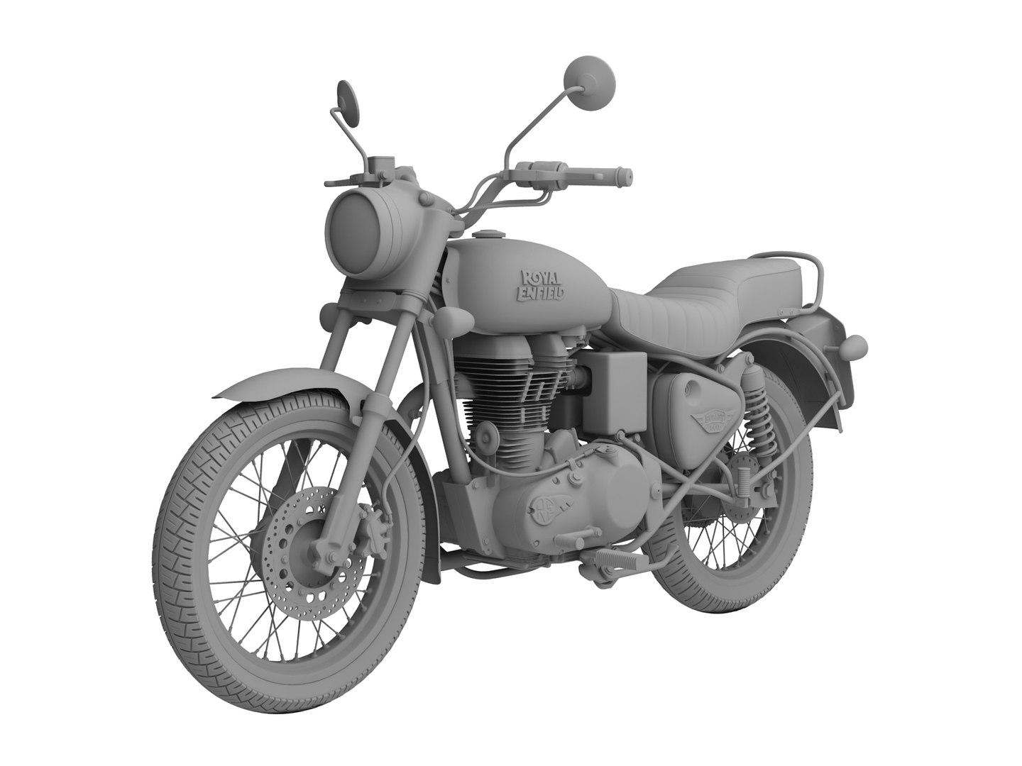 3d Royal Enfield Bullet Electra Model