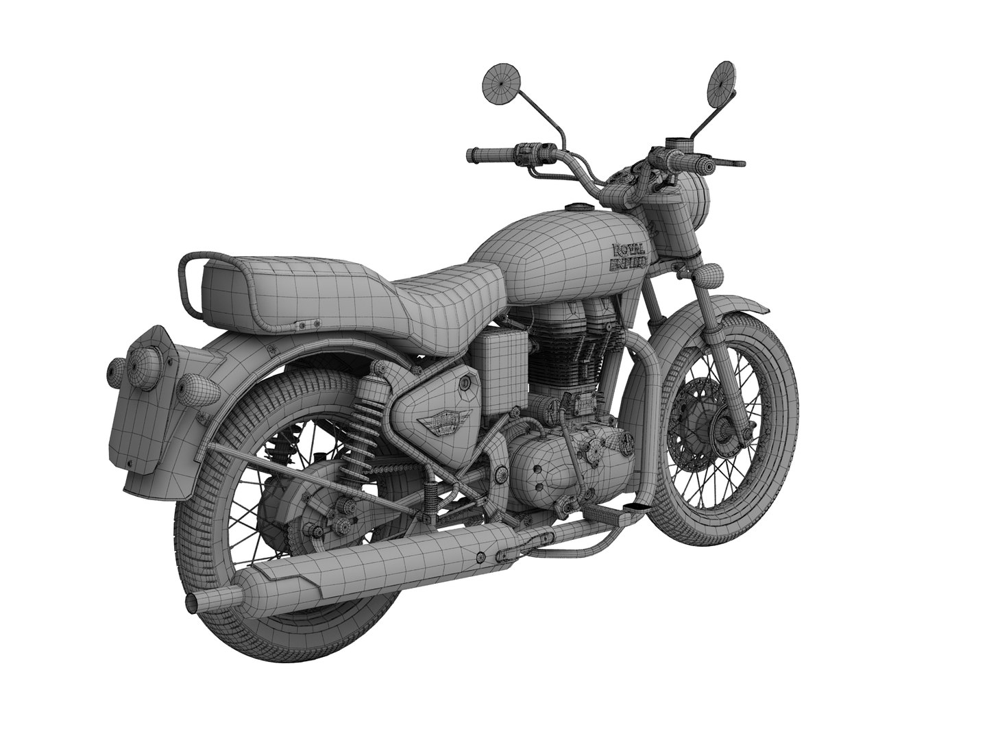 3d Royal Enfield Bullet Electra Model