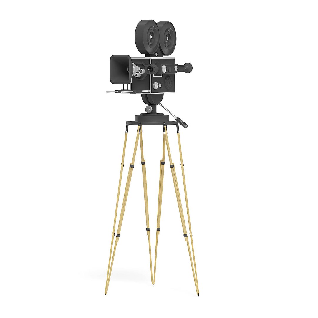 3D Vintage Movie Camera Model - TurboSquid 1438442