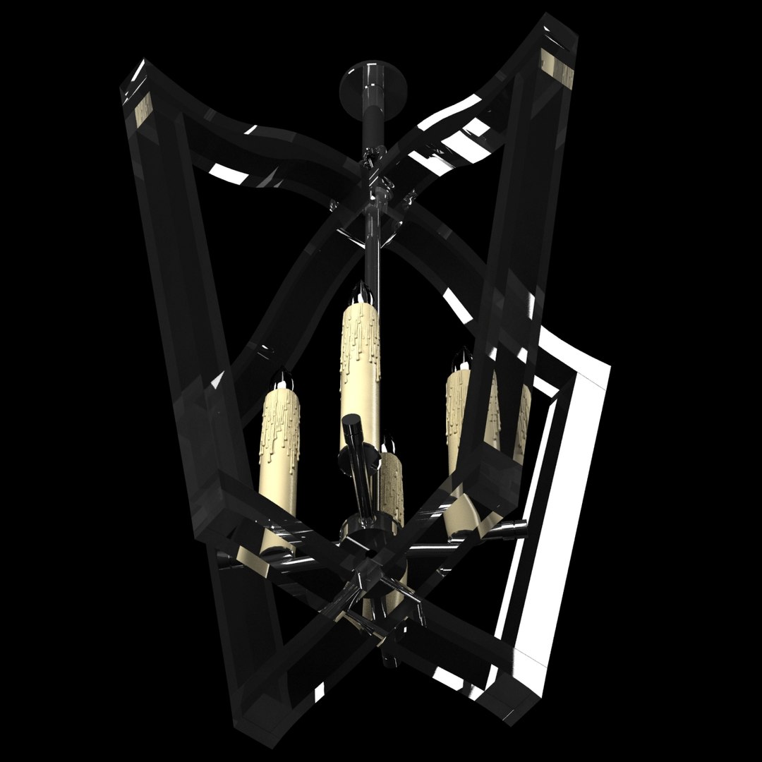 light wilshire pendant square 3d 3ds