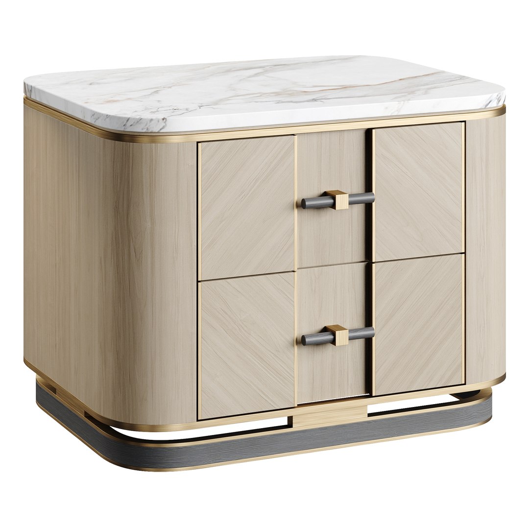 Frato ASHI Bedside Table 3D - TurboSquid 1986099