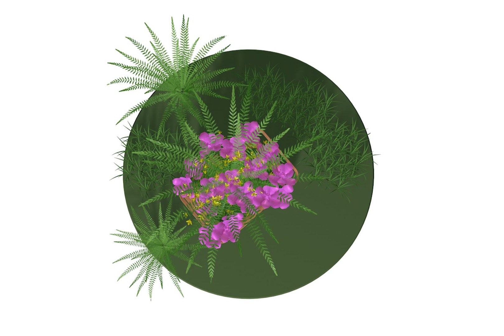 3D Flower Basket Model - TurboSquid 1463750