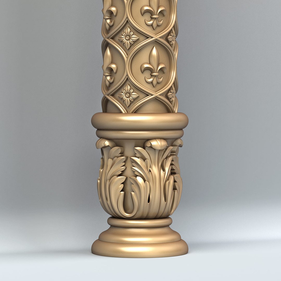 Cnc column 3D - TurboSquid 1642870