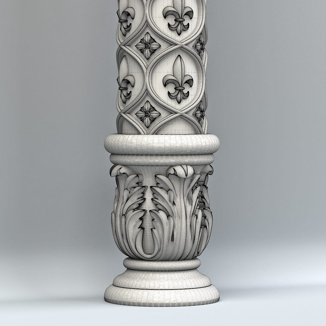 Cnc column 3D - TurboSquid 1642870