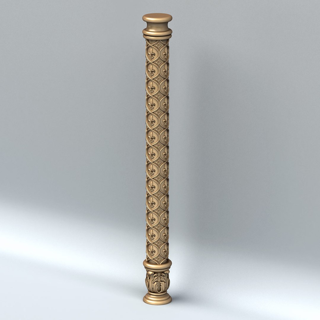 Cnc column 3D - TurboSquid 1642870
