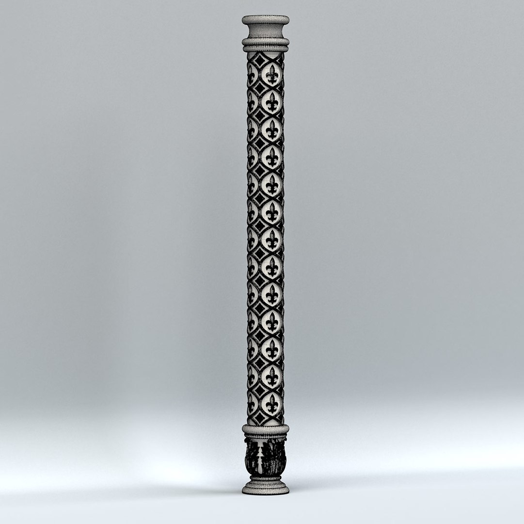 Cnc column 3D - TurboSquid 1642870