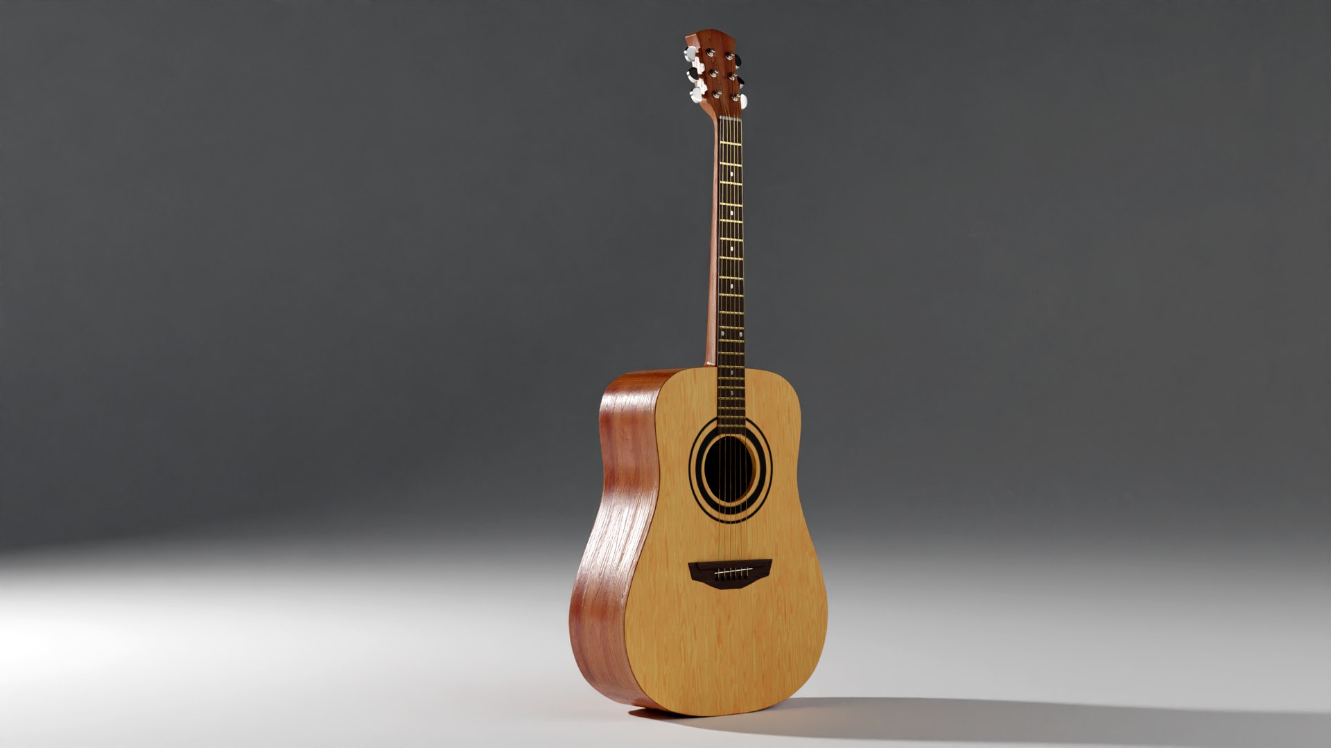 Classic Acoustic Guitar 3D Model - TurboSquid 2119785
