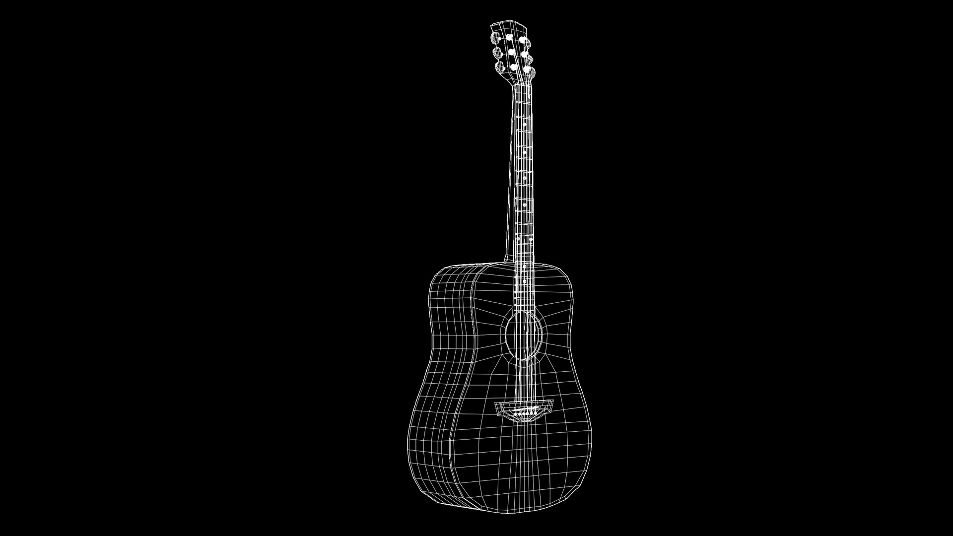 Classic Acoustic Guitar 3D Model - TurboSquid 2119785