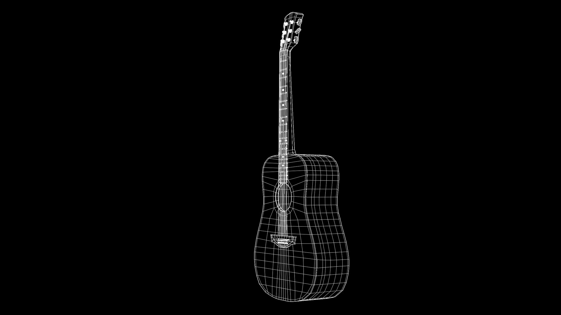 Classic Acoustic Guitar 3D Model - TurboSquid 2119785