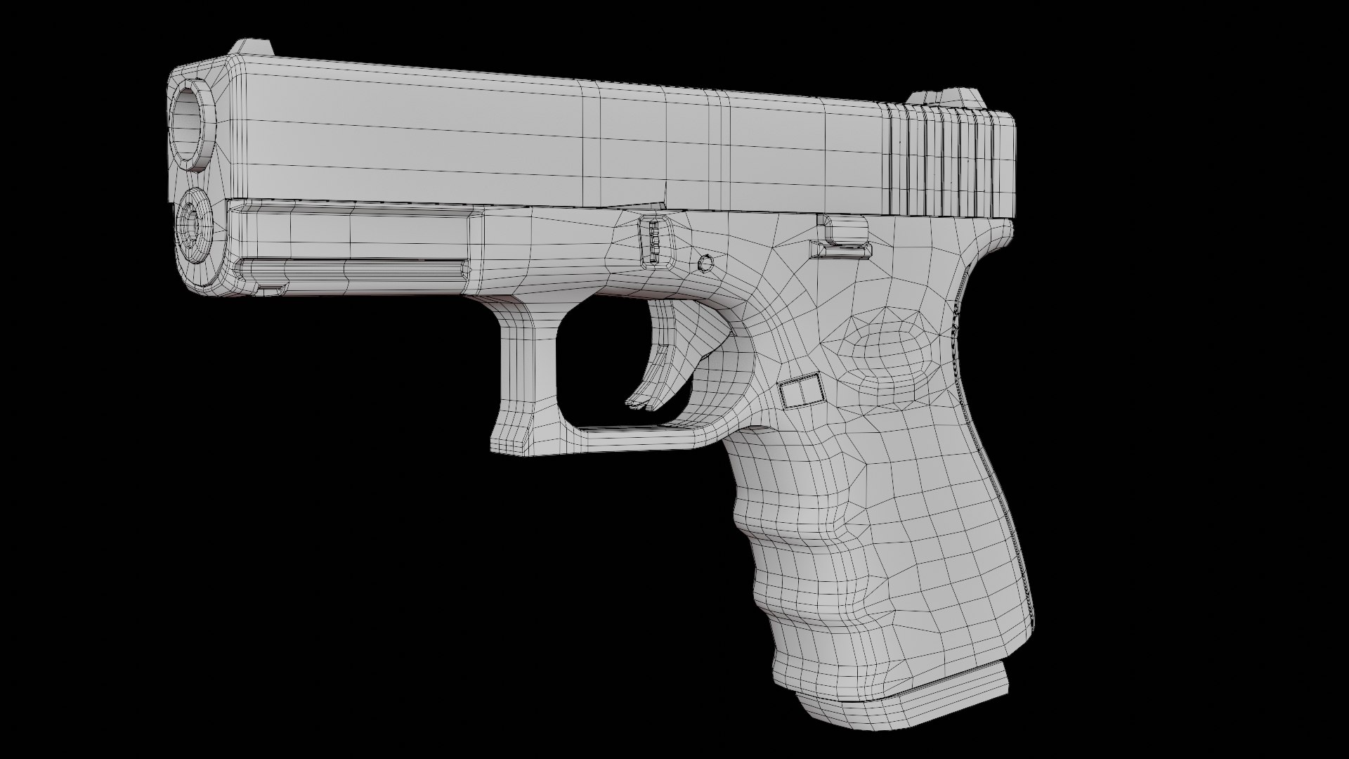 3D Glock 19 Pistol-Game Ready Model - TurboSquid 2396278