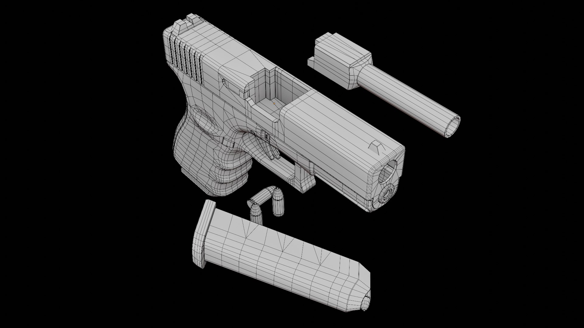 3D Pistol-Game Ready Model - TurboSquid 2396278