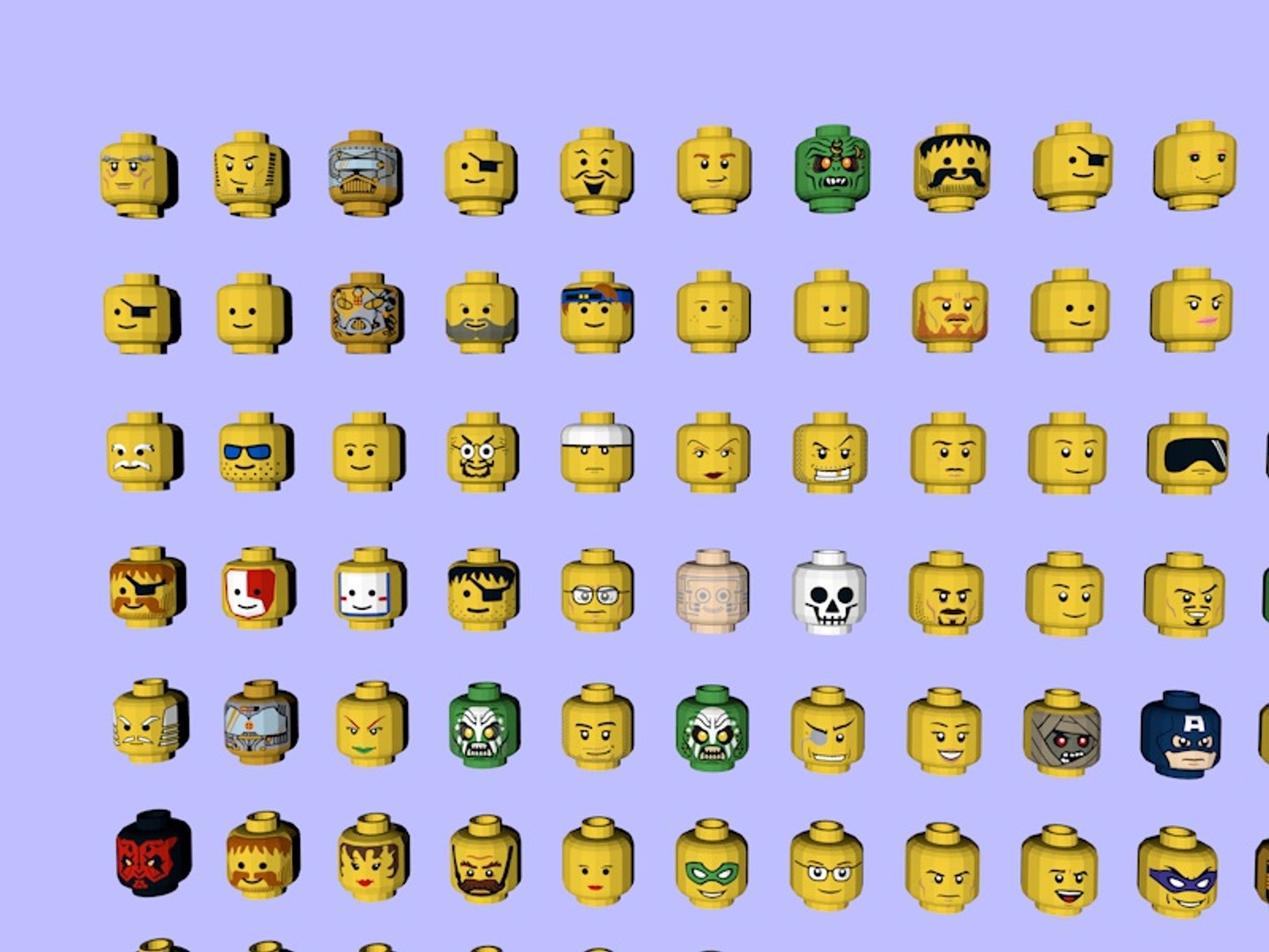 Lego 135 Head 3D Model - TurboSquid 1200893