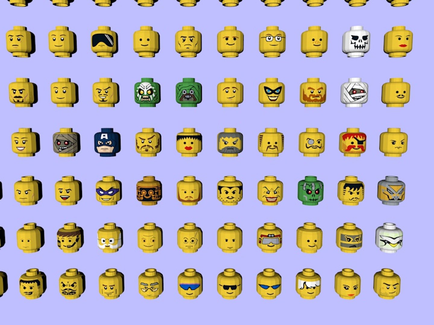 Lego 135 Head 3D Model - TurboSquid 1200893