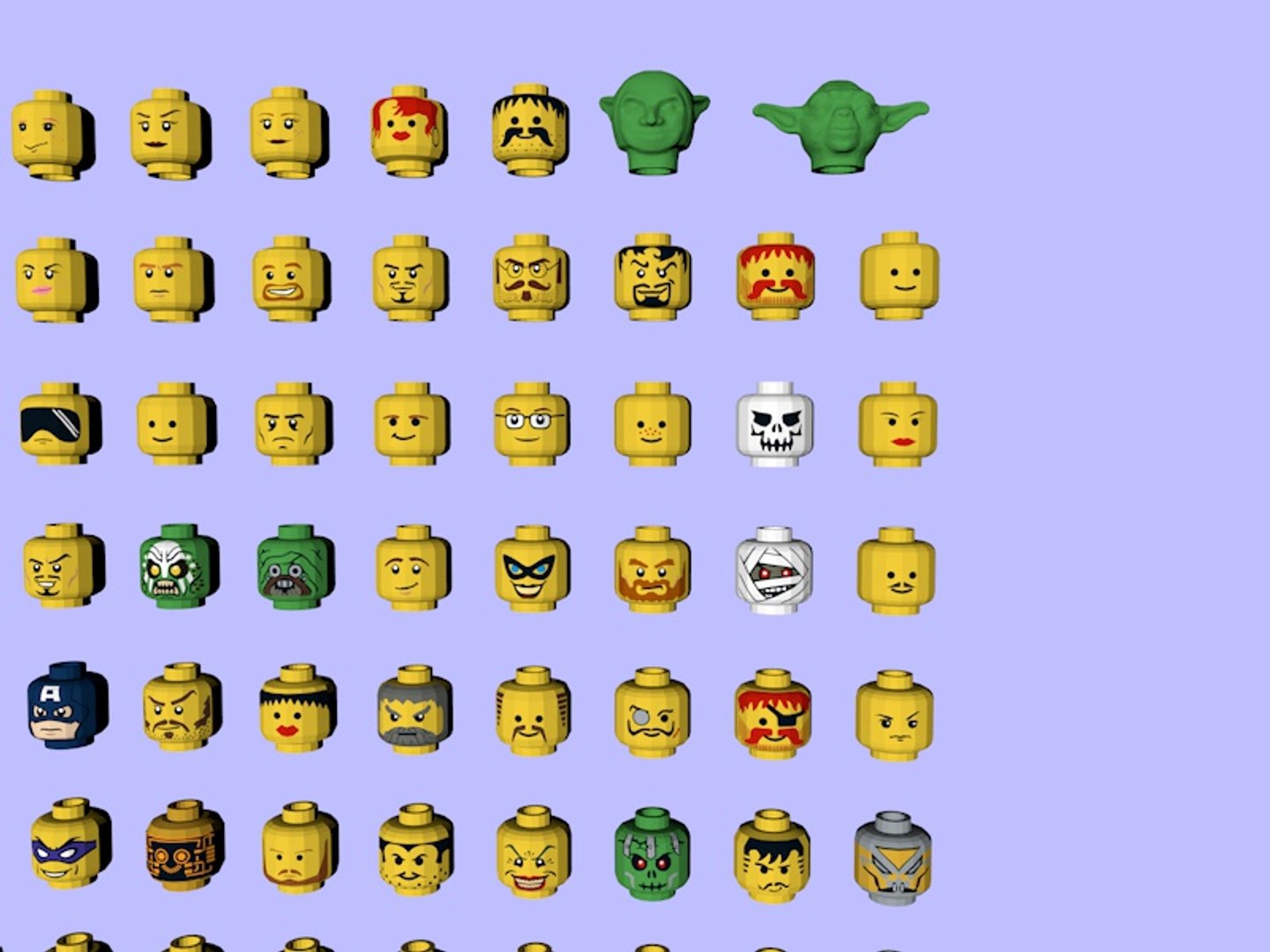 Lego 135 Head 3D Model - TurboSquid 1200893