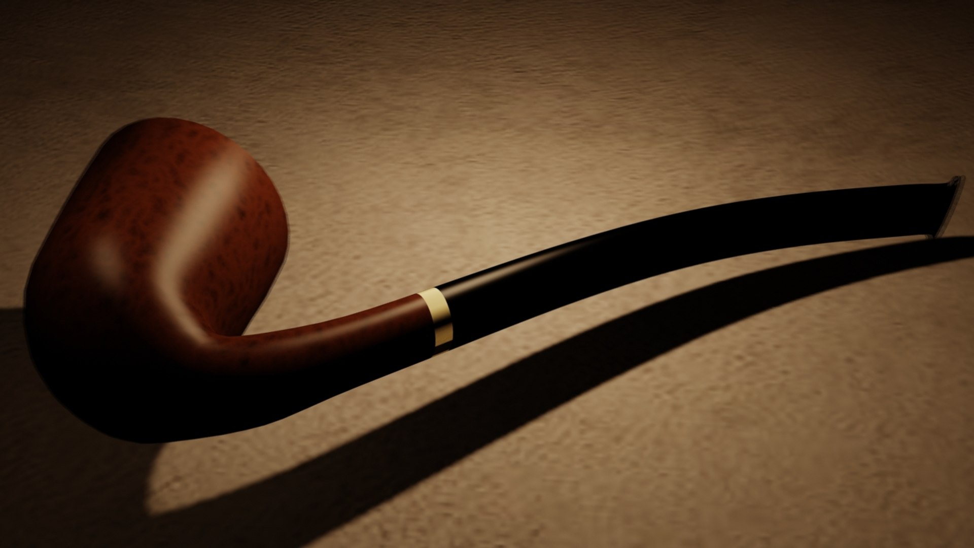 Tobacco Pipe Sherlock 3d Model