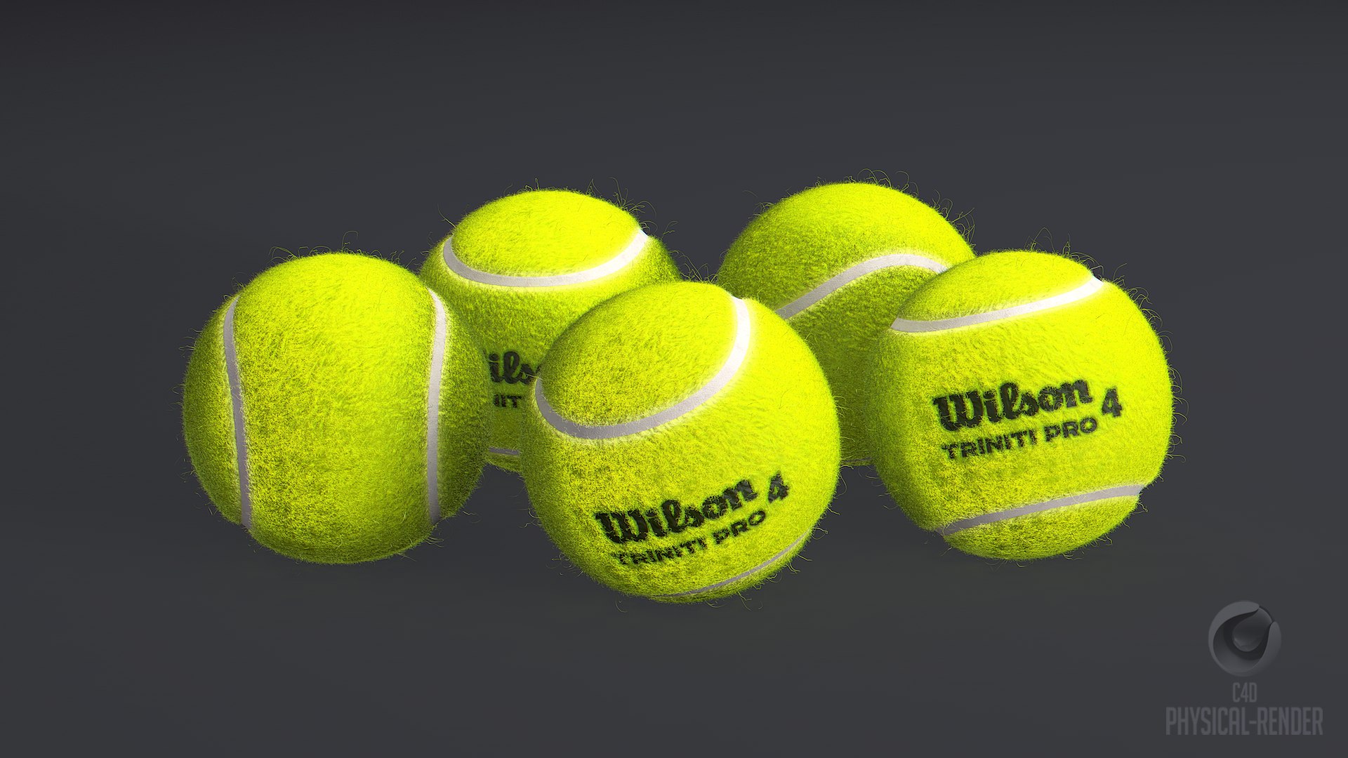 3D Realistic Wilson Triniti Pro 4 Tennis Ball Model - TurboSquid 2107476