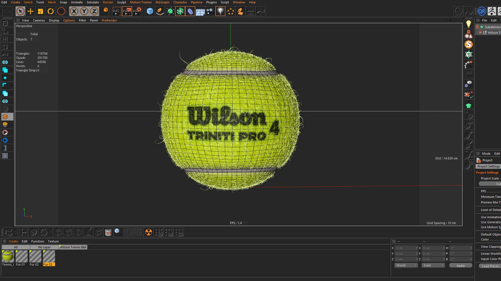 3D Realistic Wilson Triniti Pro 4 Tennis Ball model - TurboSquid 2107476