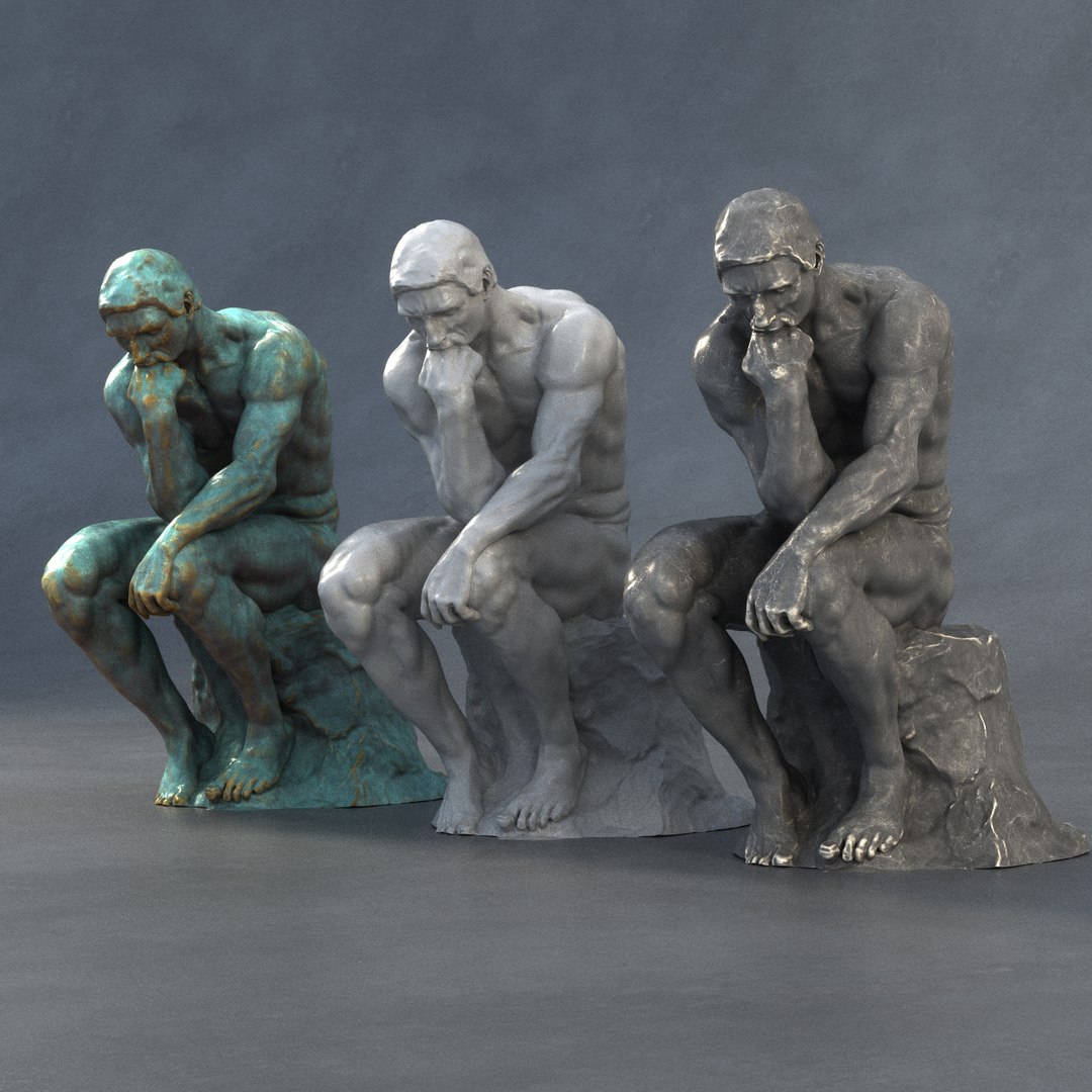 Sculpture Of A Thinker Model - TurboSquid 2239530