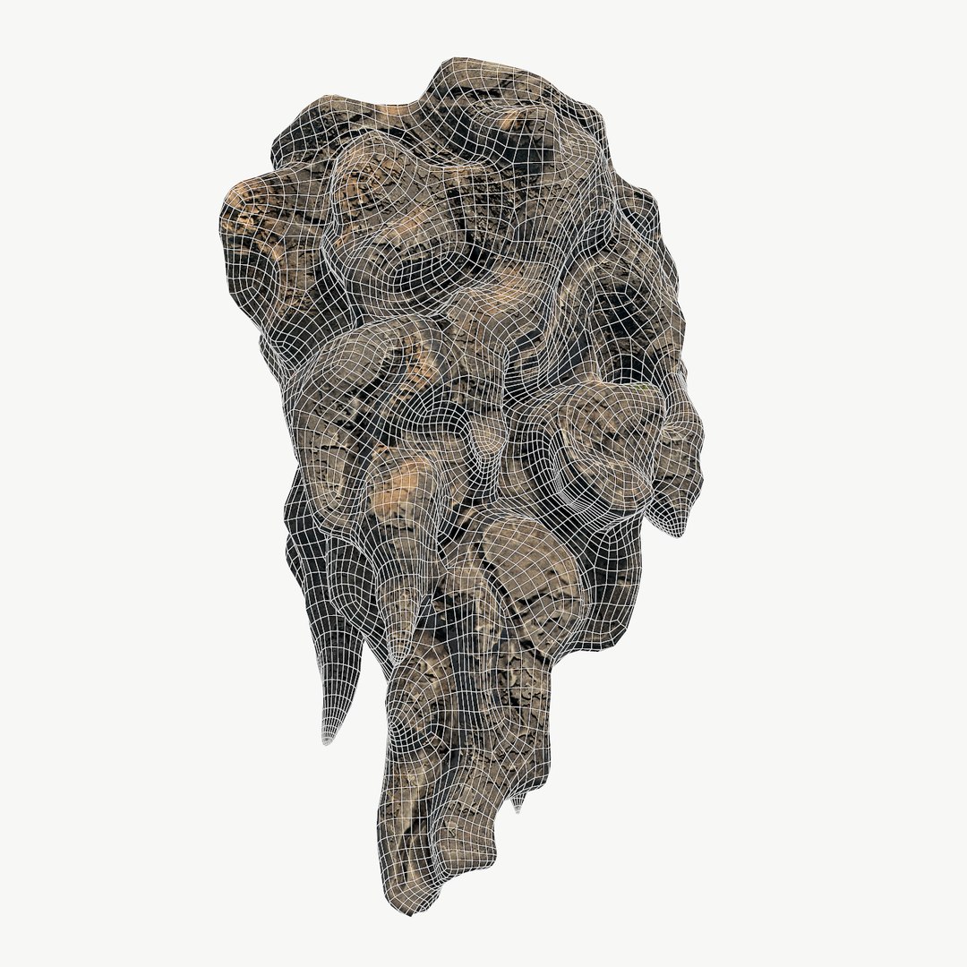 3d model floating island rock