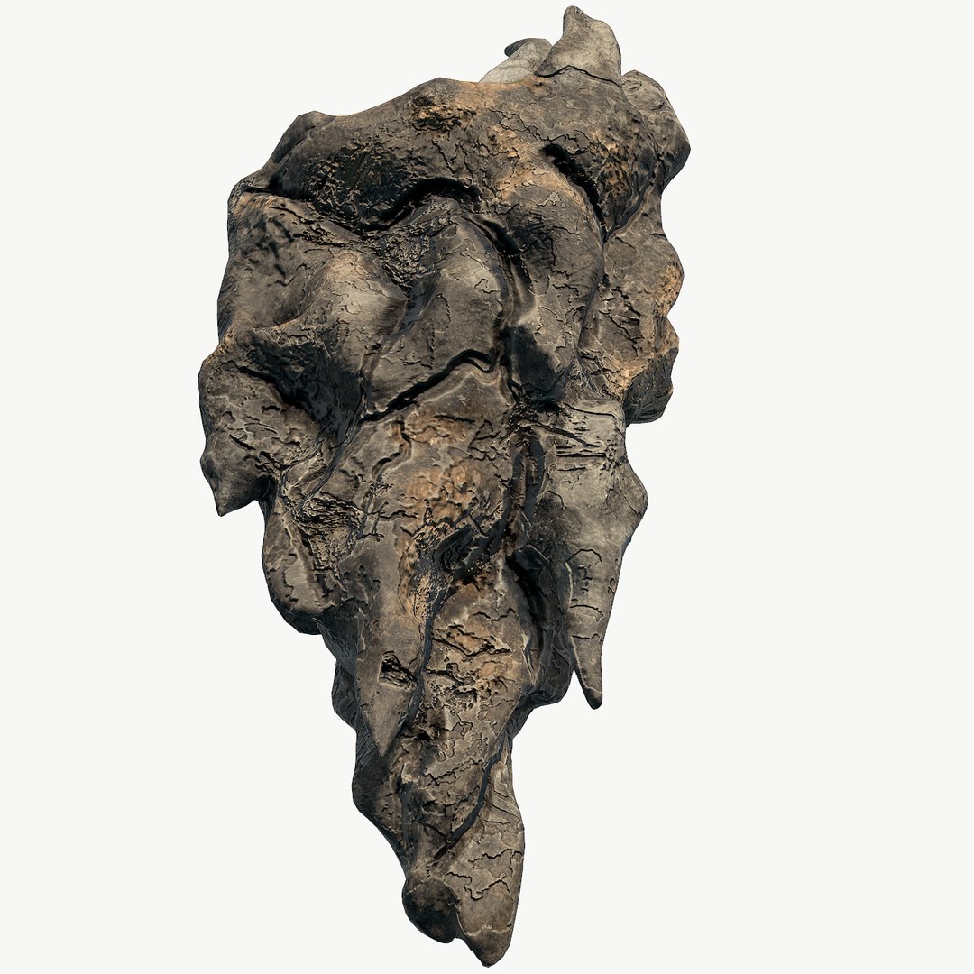 3d model floating island rock