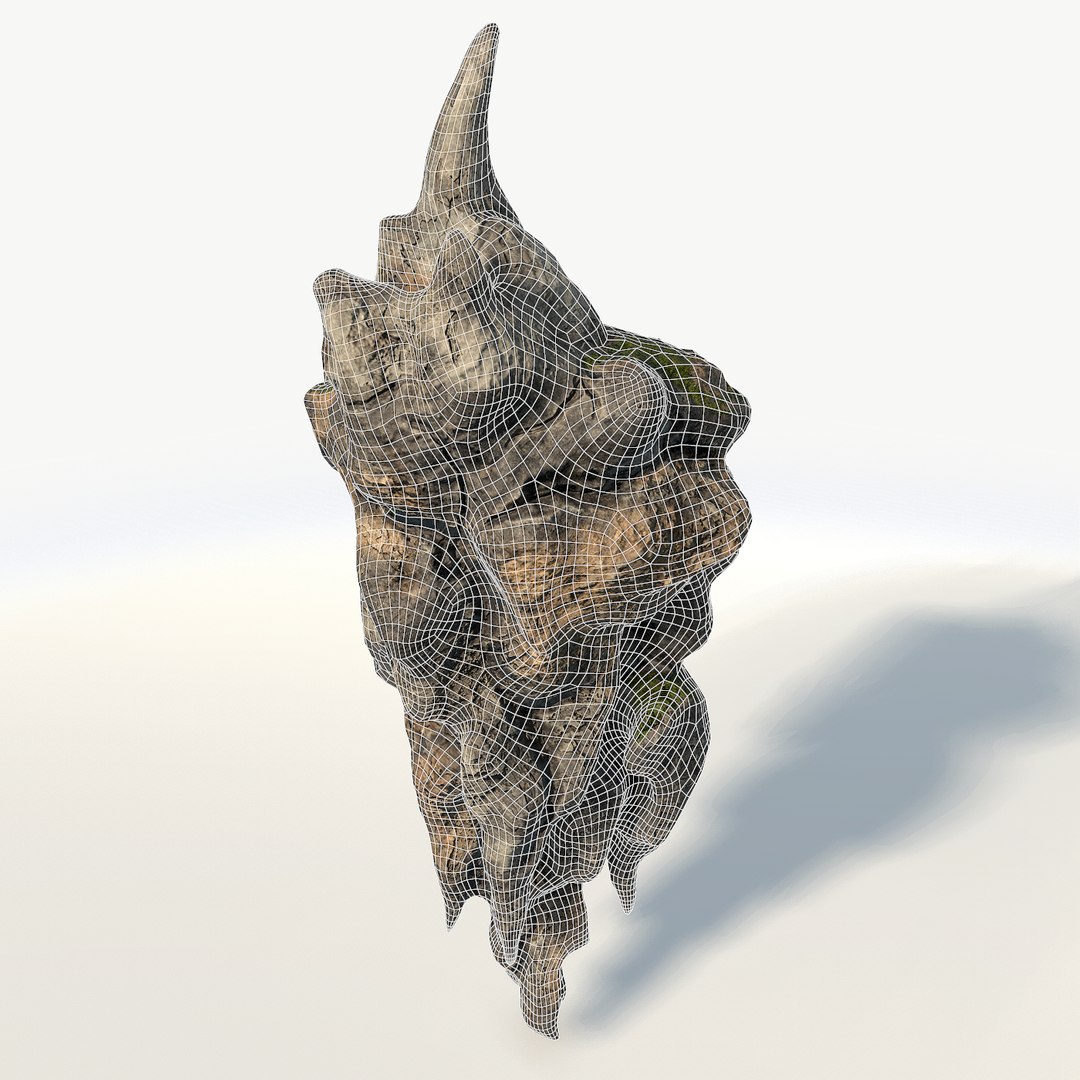 3d model floating island rock