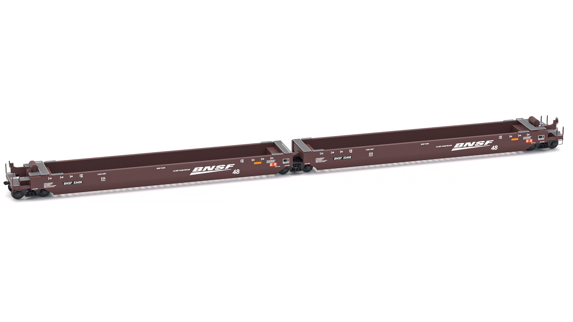 Double Stack Railcar BNSF 3D Model - TurboSquid 2254806