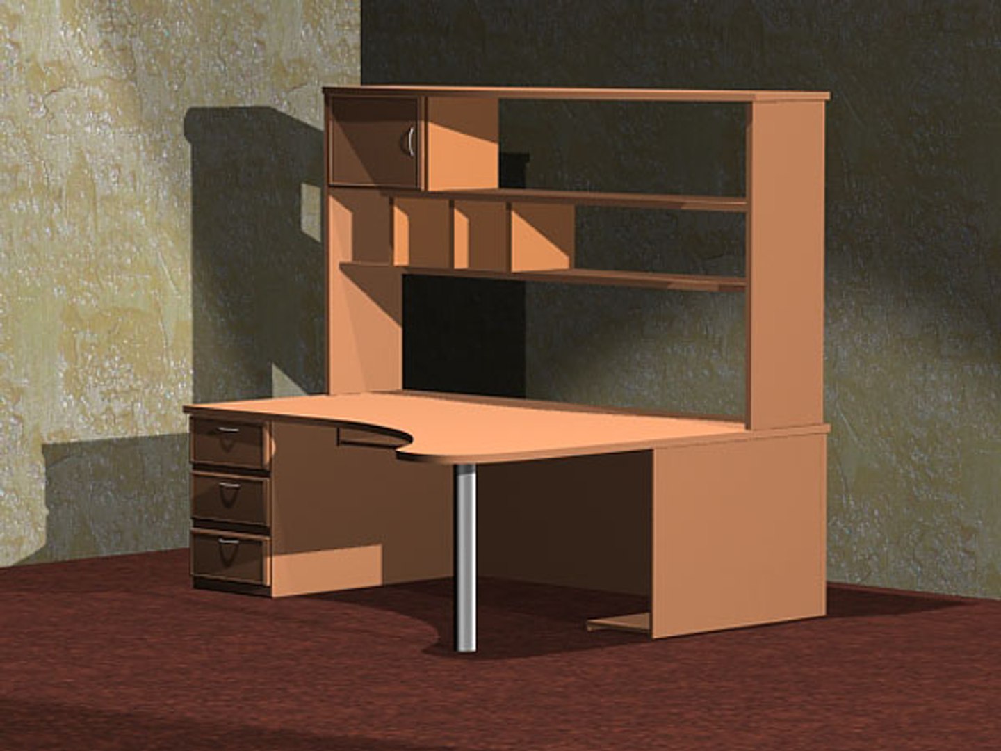 computer desk 3d model