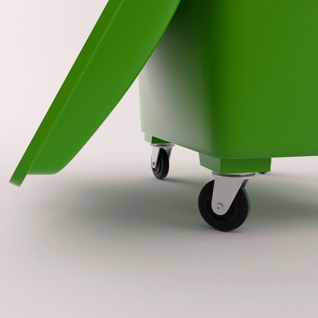 3d Plastic Waste Container Model