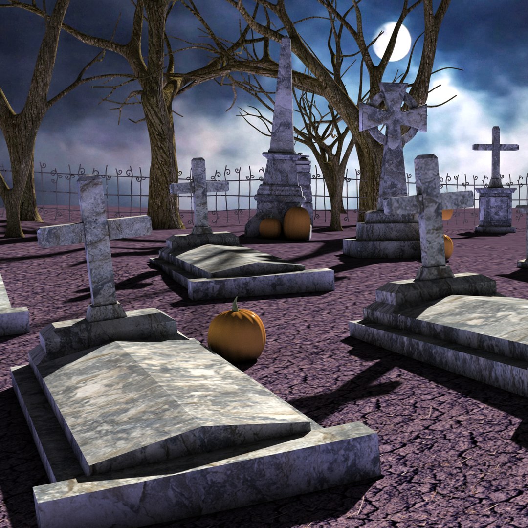 3D Model Cemetery Gravestone - TurboSquid 1499717