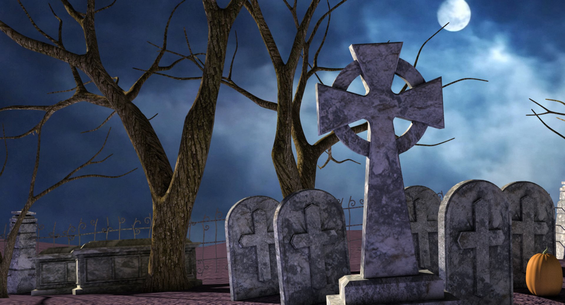 3D Model Cemetery Gravestone - TurboSquid 1499717