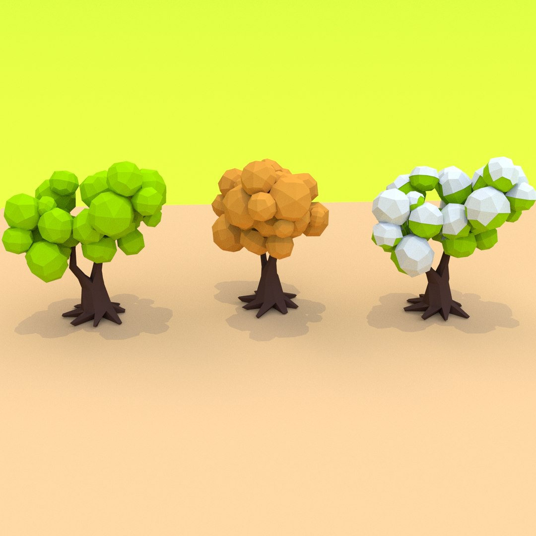 3D cartoon trees pack - TurboSquid 1666159