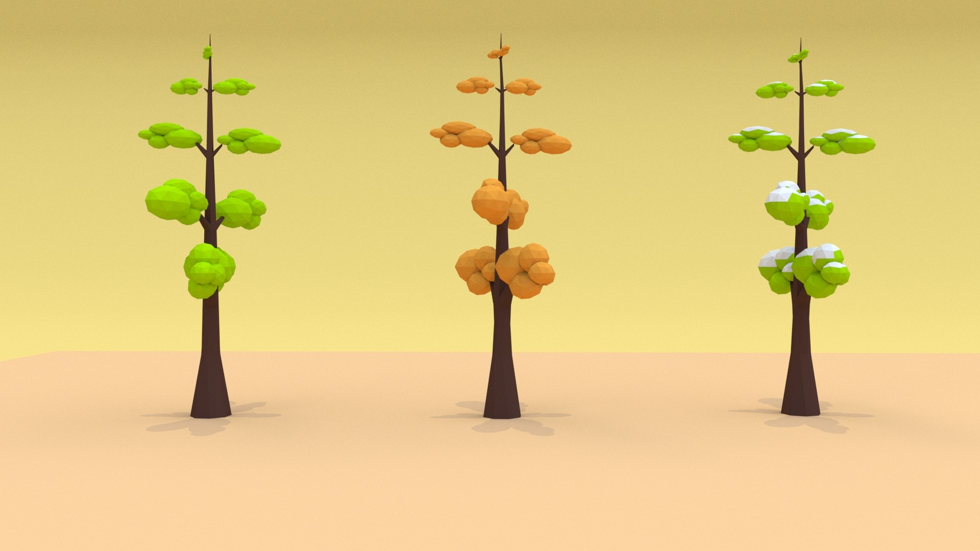 3D cartoon trees pack - TurboSquid 1666159