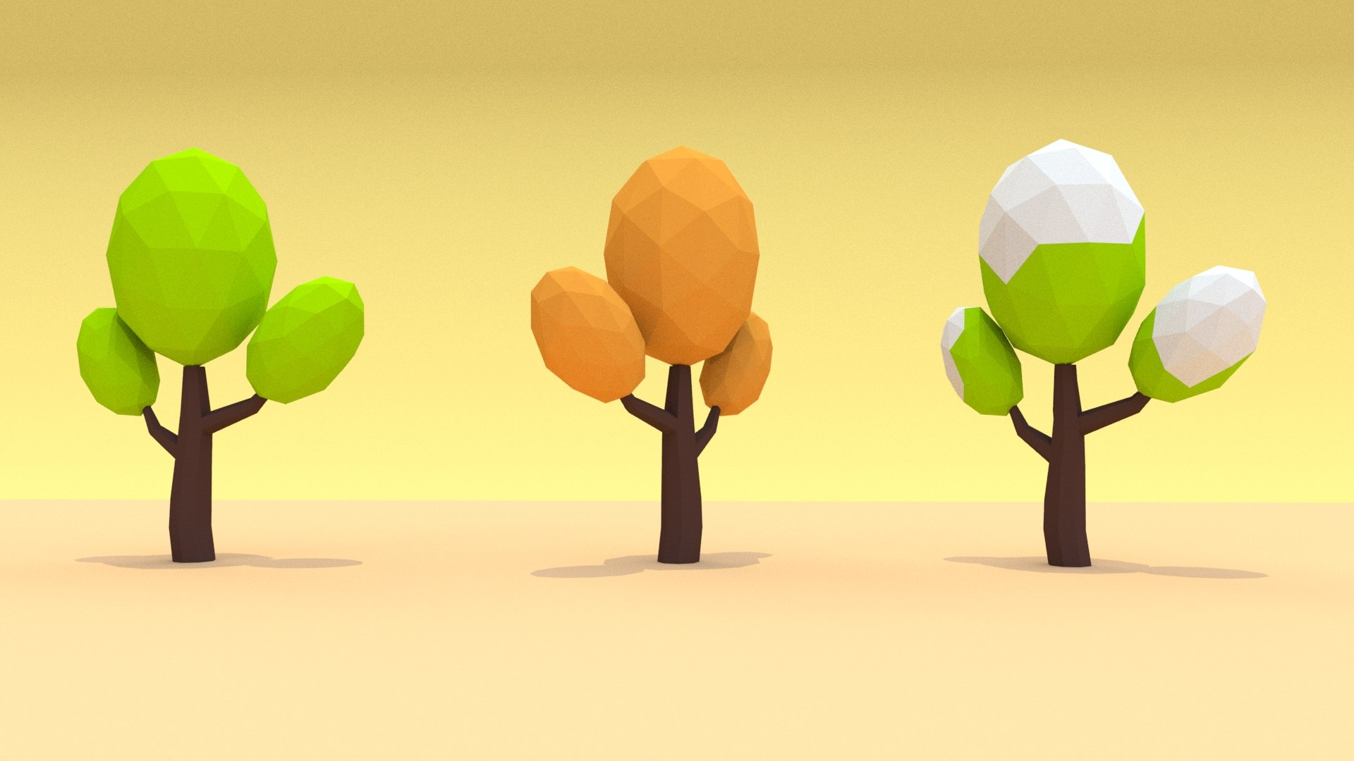 3D cartoon trees pack - TurboSquid 1666159
