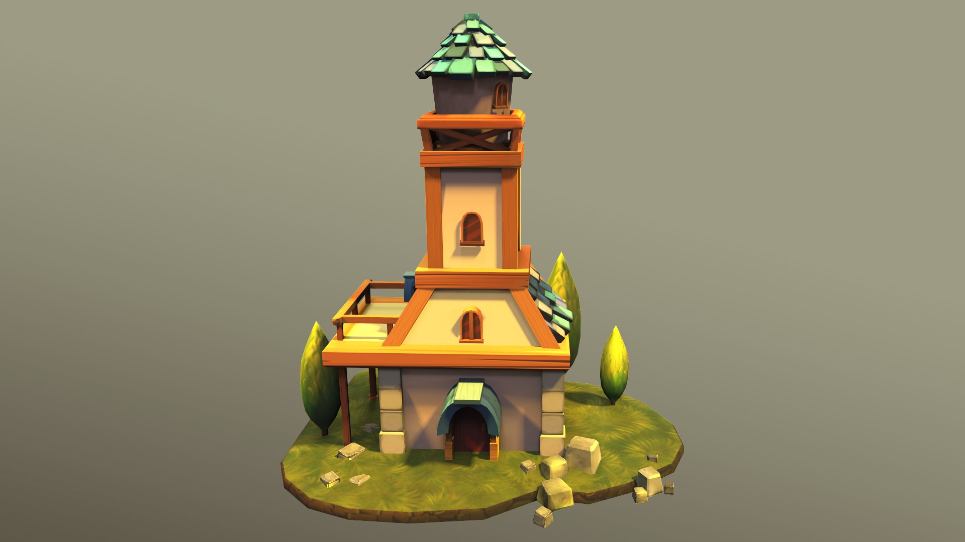 Town Hall 3D Model - TurboSquid 1749971