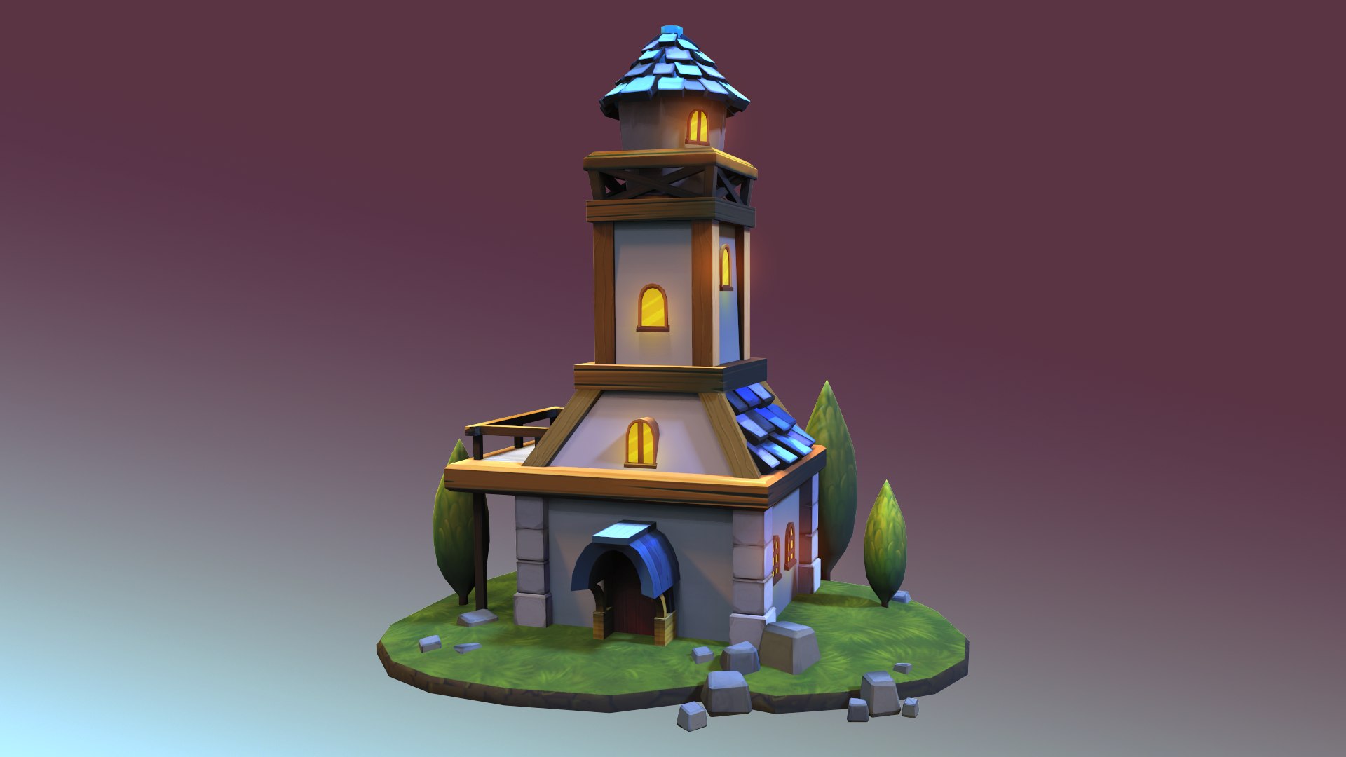 Town Hall 3D Model - TurboSquid 1749971