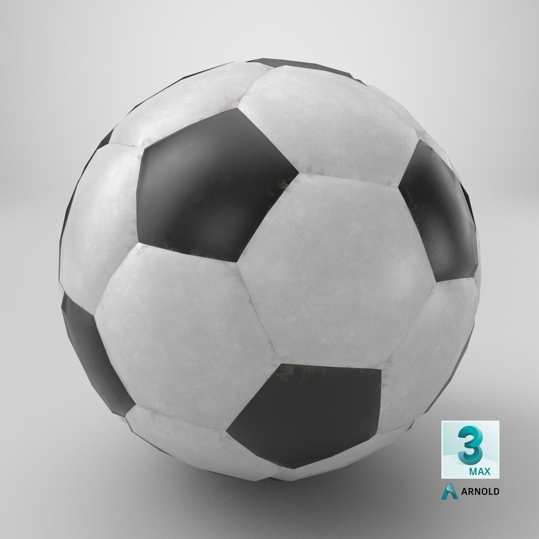Free Generic Black And White Soccer Ball Low-poly PBR 3D Model ...
