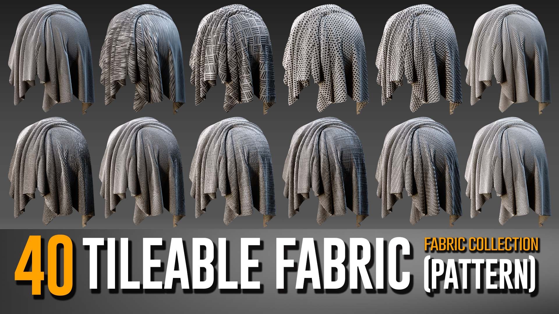 3D 40 Tileable Fabric Collection- VOL 05 Model - TurboSquid 2246384