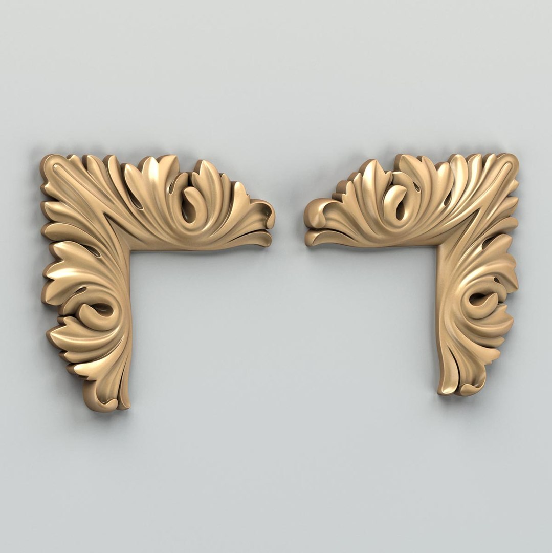 Carved Corner Decor 3d Max
