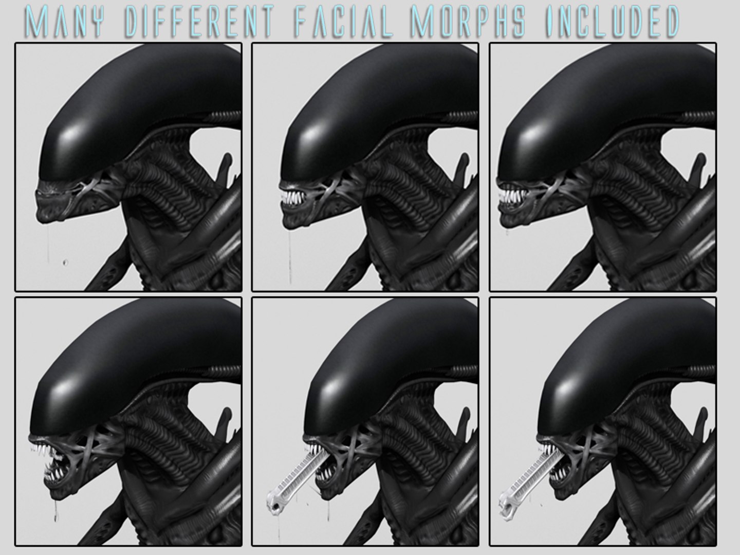 3d Model Alien Pack Xenomorph Facehugger