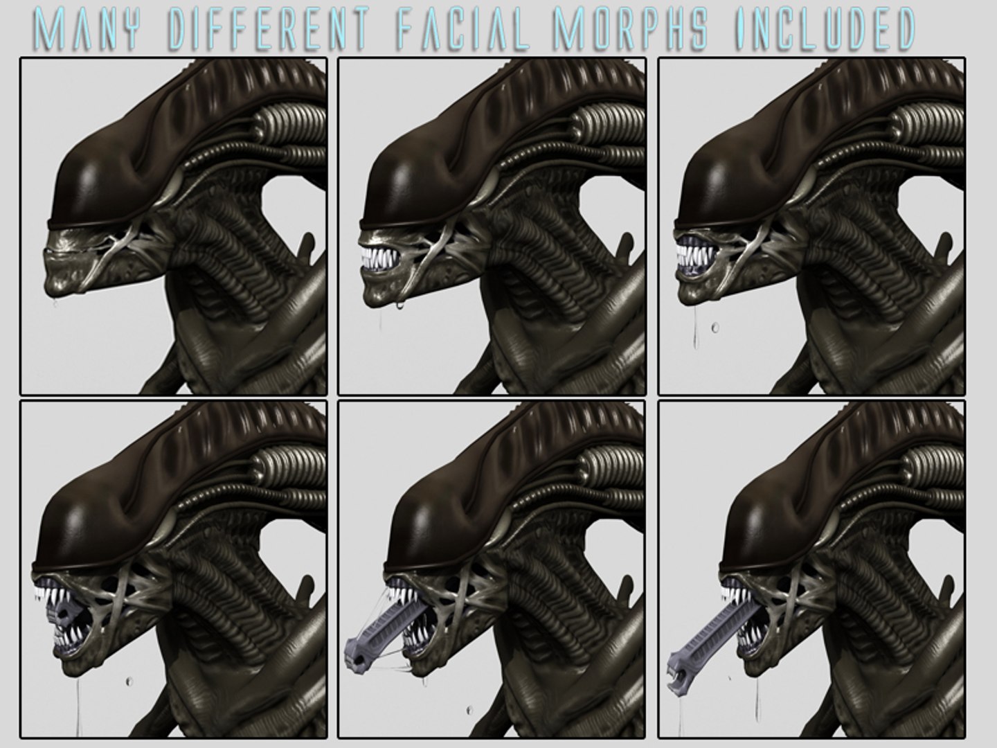 3d Model Alien Pack Xenomorph Facehugger