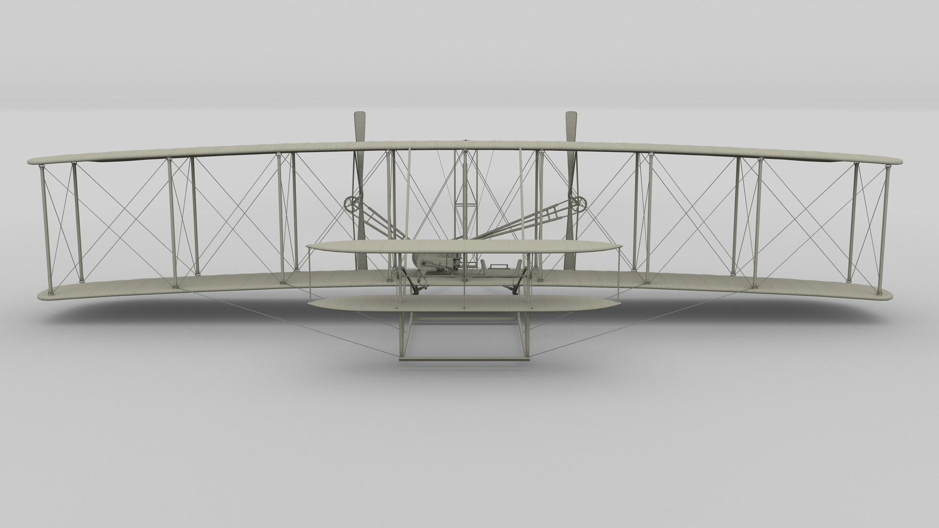 3d Rigged Wright Flyer Model